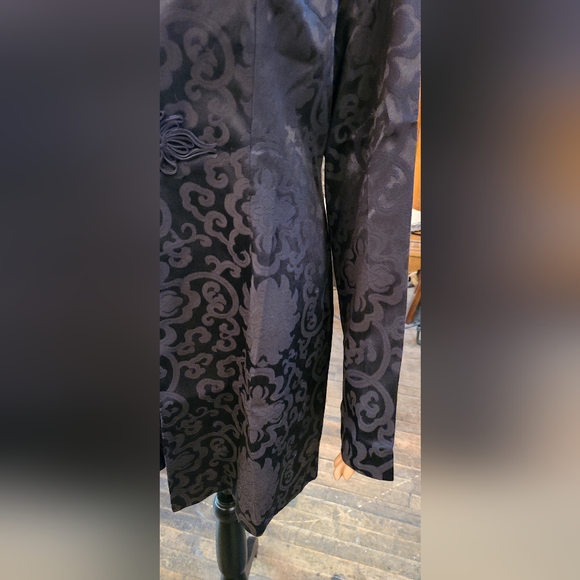 Wei Na Si | Jackets & Coats | Black Oriental Style Silk Brocade Jacket ...